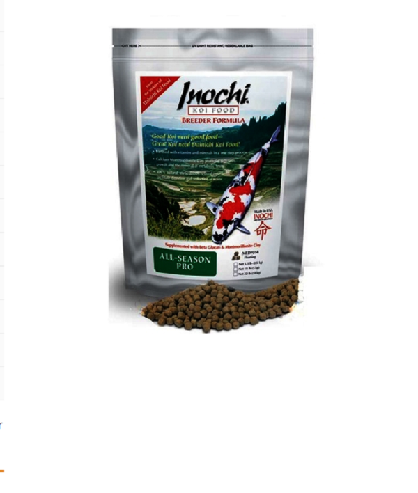 Inochi Pro All-Season Koi Food Medium Pellet - Highly Digestible | Best ...